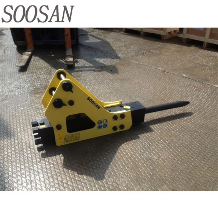 Soosan hydraulic circuit breaker sb10 excavator side, mute and top FOB soosan hydraulic breaker ...